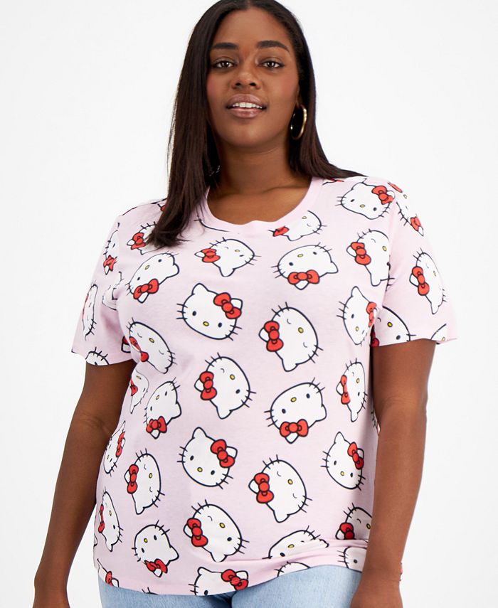 Love Tribe Trendy Plus Size Hello Kitty T-Shirt - Macy's