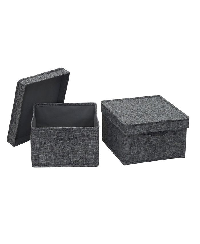 Household Essentials Medium Fabric Storage Bins, Set of 2 - Macy's