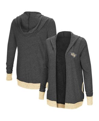 Women's Colosseum Charcoal UCF Knights Steeplechase Open Cardigan with ...