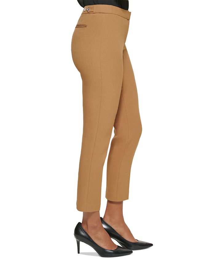 Calvin Klein Petite Highline Textured Pants - Macy's