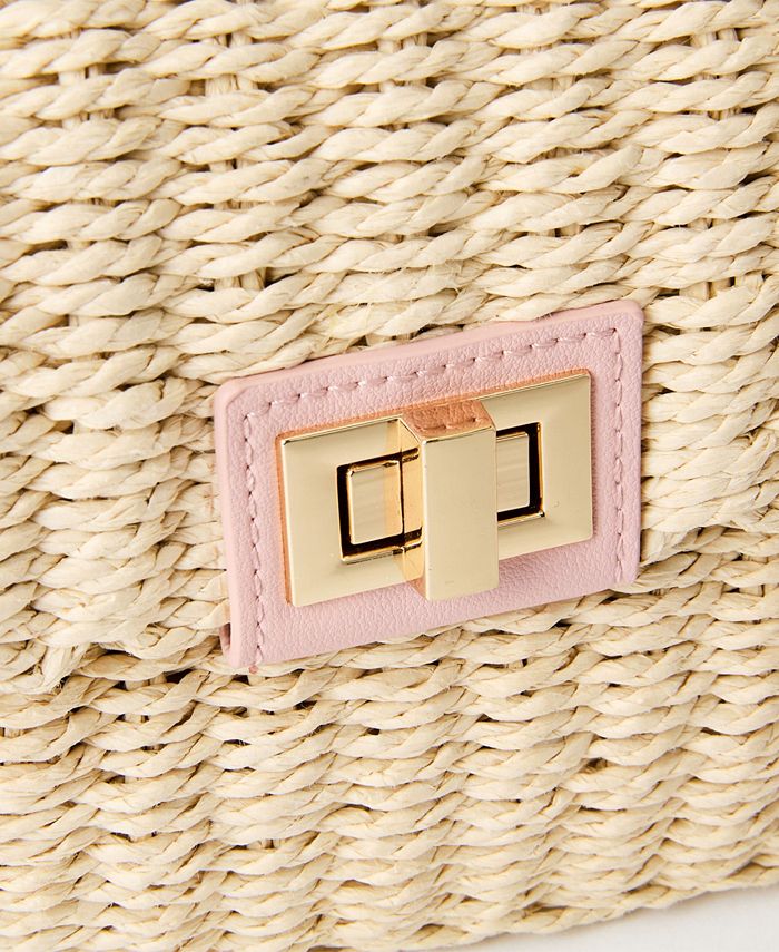 LIKE DREAMS Women's Rosella Turn Lock Mini Straw Crossbody - Macy's