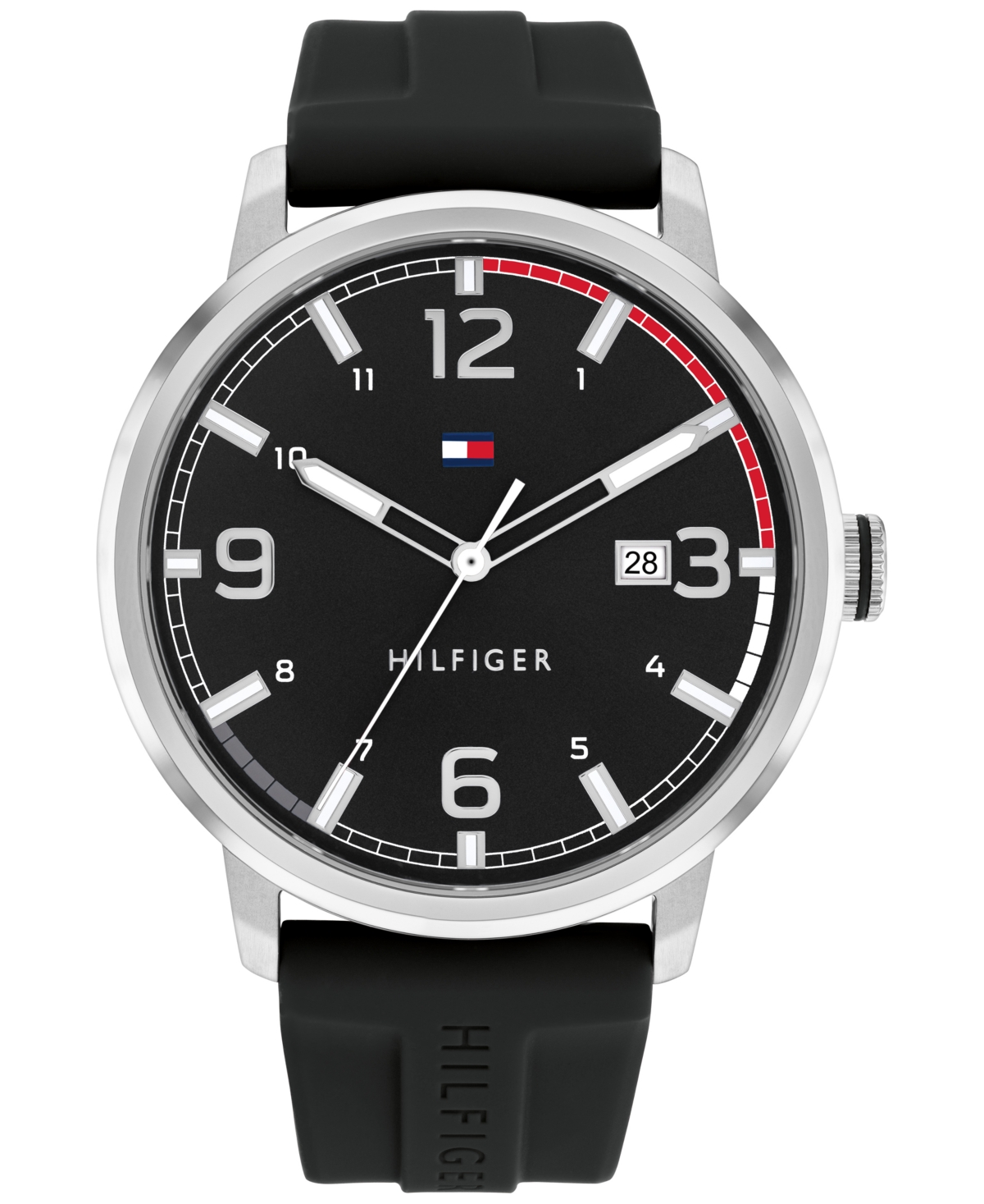 Click here for Tommy Hilfiger Mens Black Silicone Strap Watch 46m... prices