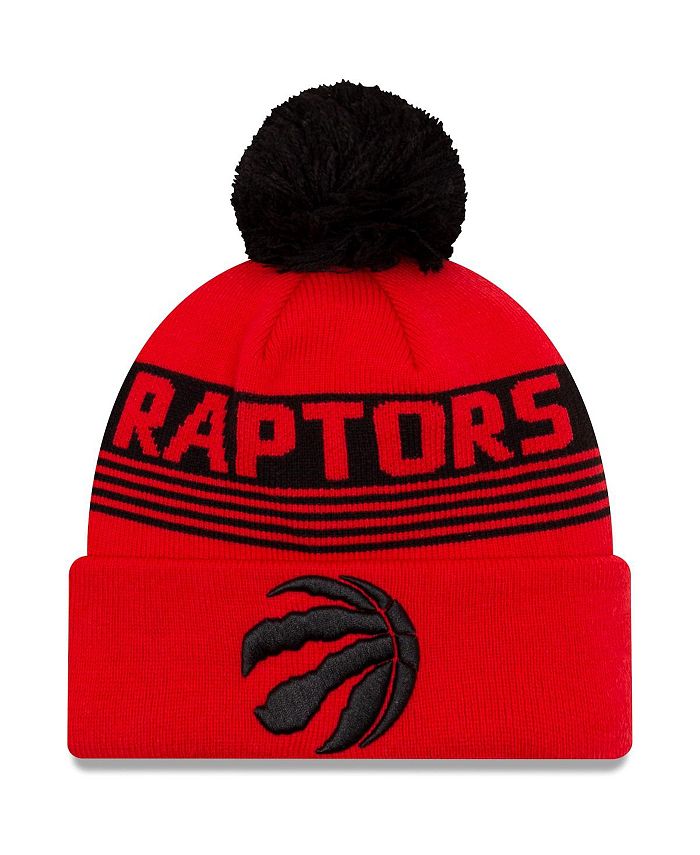 New Era Men's Red Toronto Raptors Proof Cuffed Knit Hat with Pom - Macy's