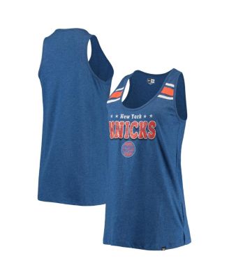 Women's New Era Blue New York Knicks Scoop-Neck Racerback Tank Top - Macy's