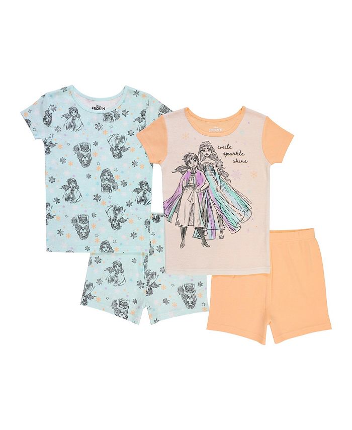 Frozen Little Girls Pajamas, 4 Piece Set - Macy's
