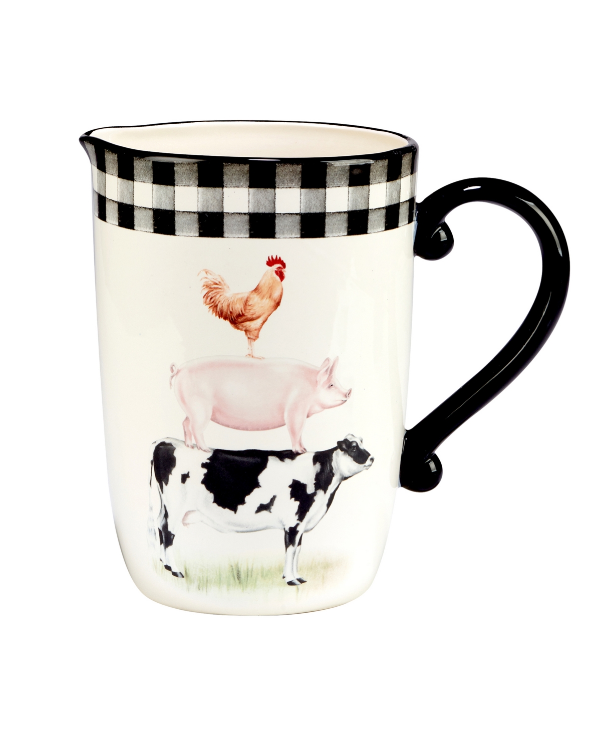Click here for Certified International On The Farm Pitcher - Blac... prices