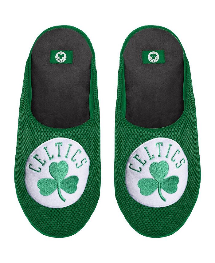 FOCO Men's Boston Celtics Big Logo Colorblock Mesh Slippers - Macy's