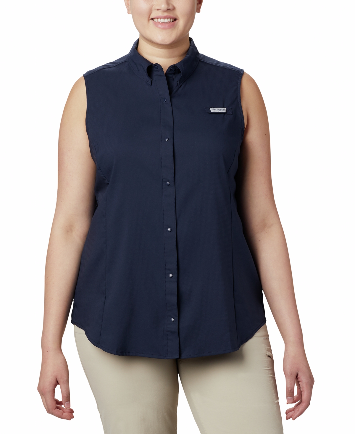 Click here for Columbia Plus Size Pfg Tamiami Button-Front Sleeve... prices