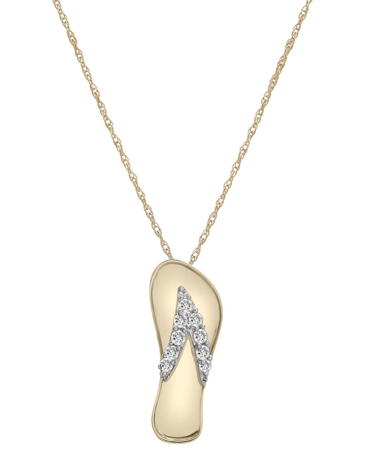 Click here for Wrapped Diamond Flip Flop Sandal Pendant Necklace... prices
