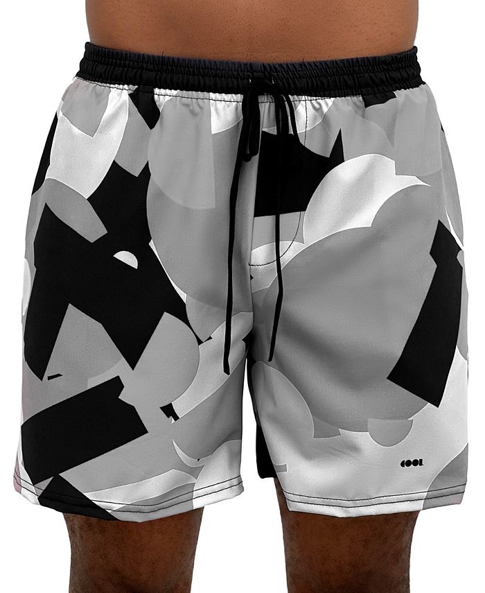 COOL Creative Men's Gray Abstract Graphic 6" Shorts, Created for Macy's ...