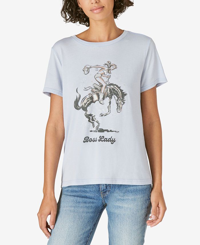 Lucky Brand Womens Boss Lady Graphic T Shirt Macys