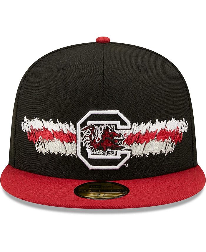 New Era Men's Black South Carolina Gamecocks Scribble 59FIFTY Fitted ...