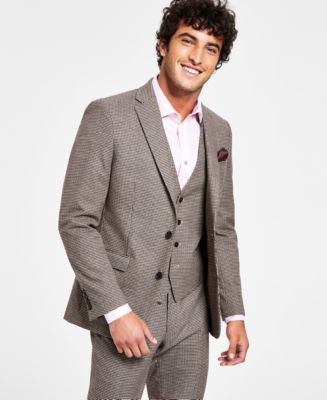 Bar III Men's Slim-Fit Check Suit Separate Jacket, Created for Macys ...