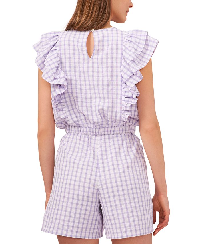 Riley & Rae Women's Pastel Check Ruffled Top, Created for Macy's - Macy's