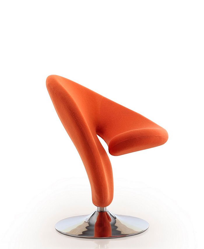 Manhattan Comfort Curl Swivel Accent Chair - Macy's