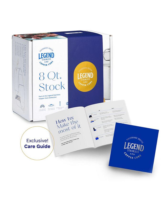 Legend Cookware 8 Quart Copper Core 5 Ply Stock Pot with Lid - Macy's