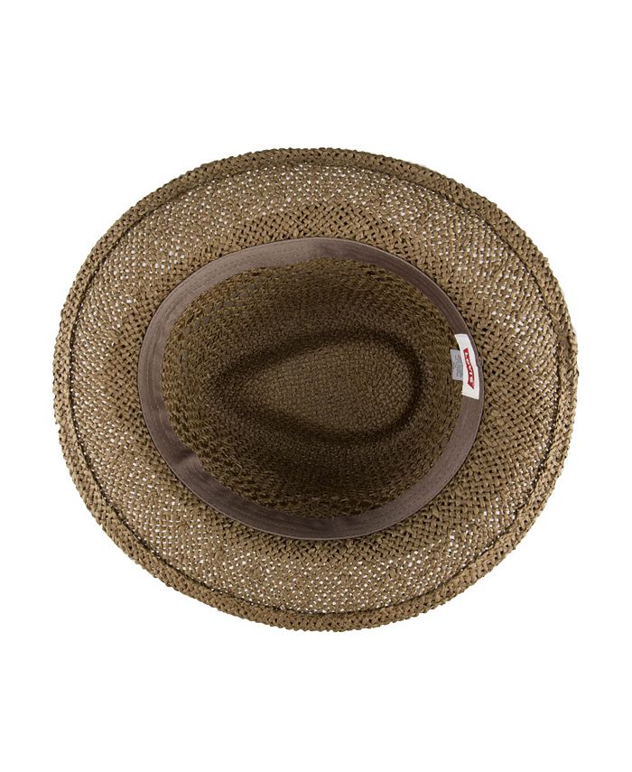 Levi's Men's Packable Open Weave Fedora Hat - Macy's