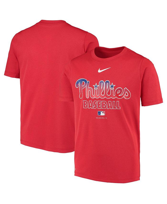 Nike Big Boys Red Philadelphia Phillies Authentic Collection Legend ...