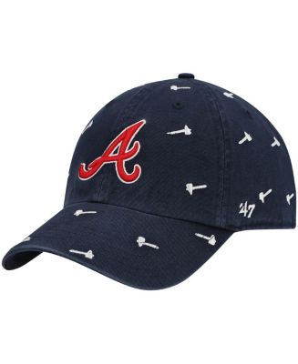 Men's '47 Navy Atlanta Braves Confetti Clean Up Adjustable Hat - Macy's