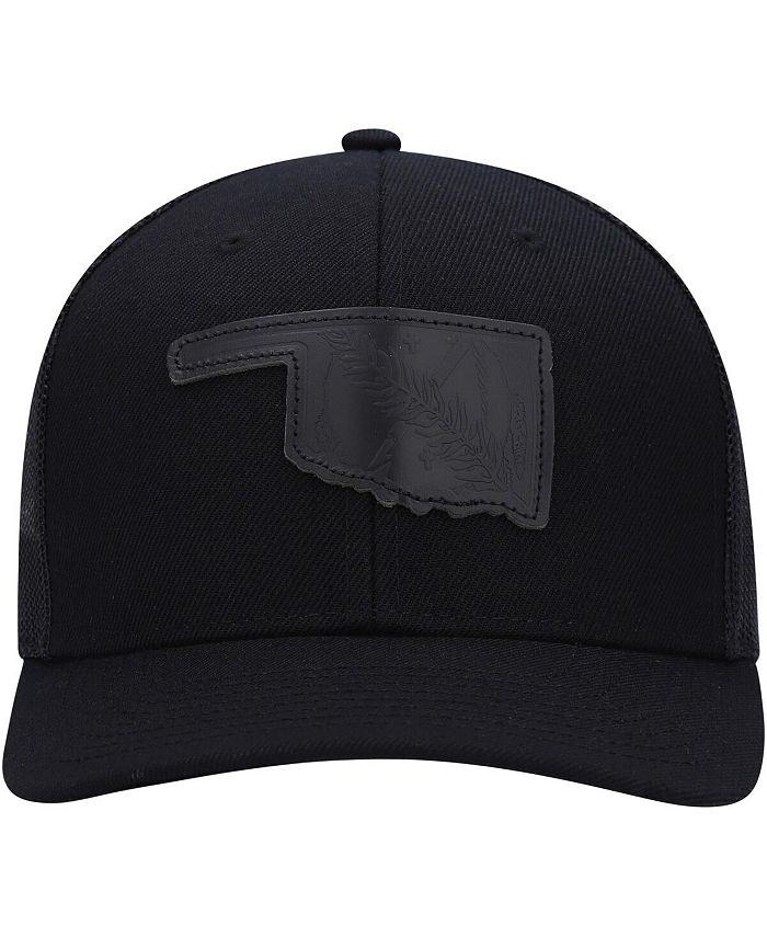 Local Crowns Men's Oklahoma Blackout State Patch Trucker Snapback Hat ...