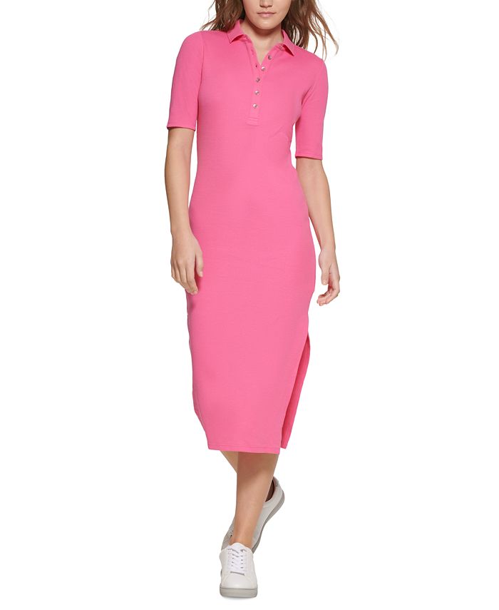 Calvin Klein Jeans Women's Ballet Polo Midi Dress & Reviews - Dresses ...