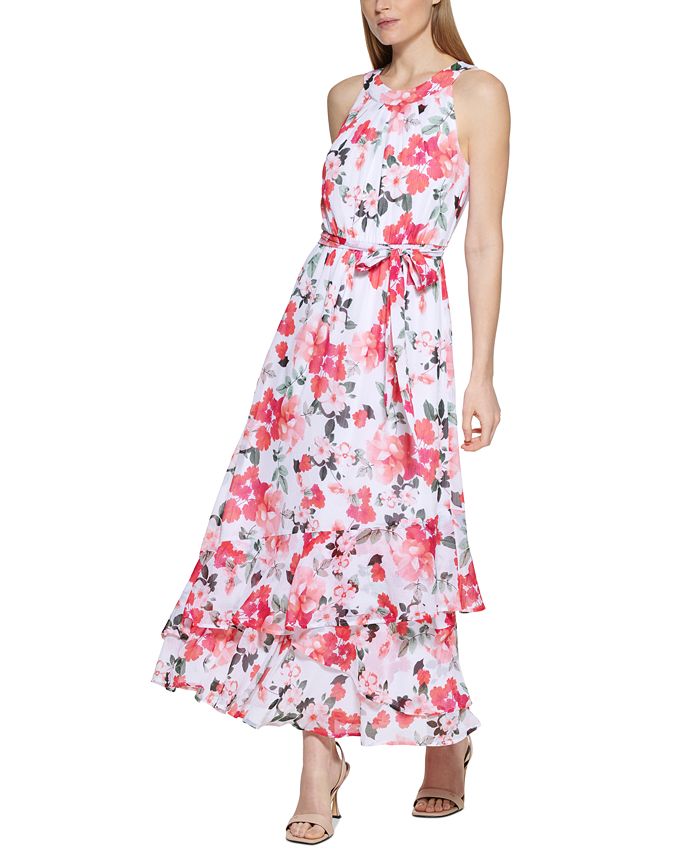Calvin Klein Petite Floral Maxi Dress - Macy's