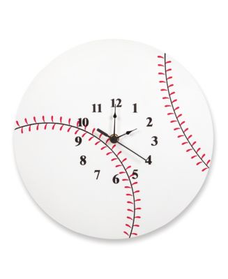 Baseball Shape Wall Clock - Macy's