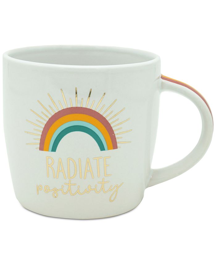 TMD Holdings Radiate Positivity Gold Mug, 18 oz, Created for Macy's ...