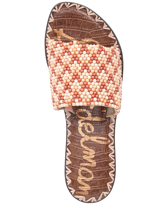 Sam Edelman Women's Gunner Beaded Slide Sandals - Macy's