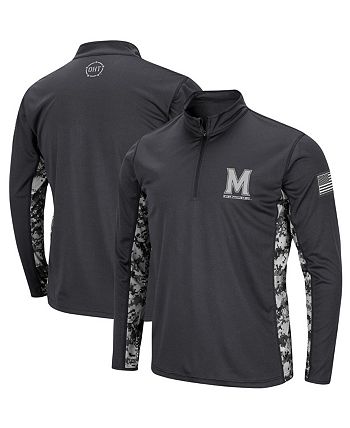 Colosseum Men's Charcoal Maryland Terrapins OHT Military-Inspired Appreciation Digi Camo Quarter ...