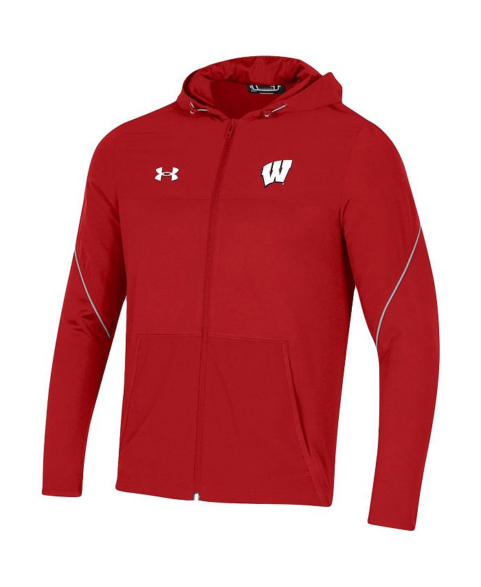 Under Armour Men's Red Wisconsin Badgers 2021 Sideline Warm-Up Full-Zip ...