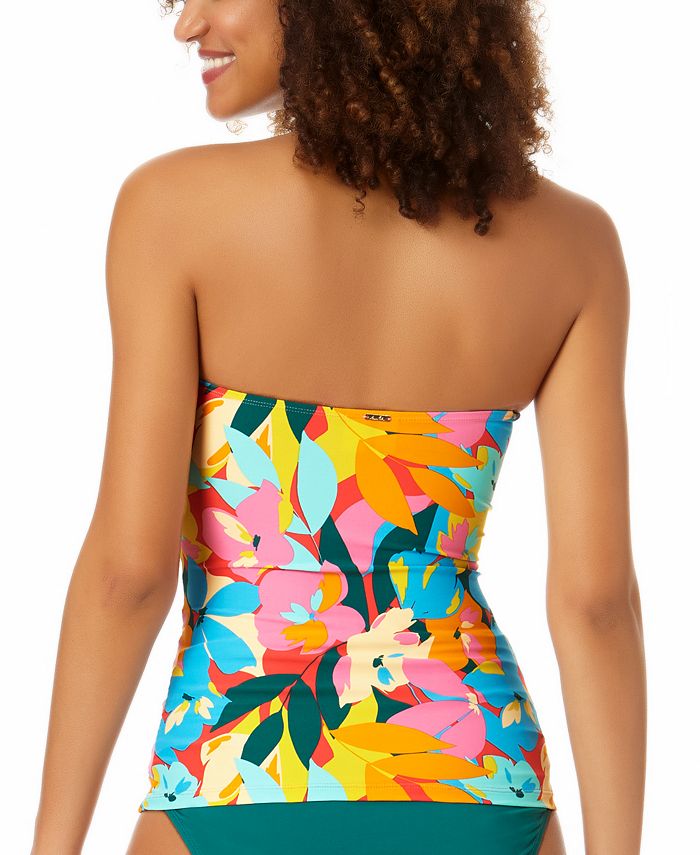 Anne Cole Women's Plumeria Twist Shirred Tankini Top - Macy's