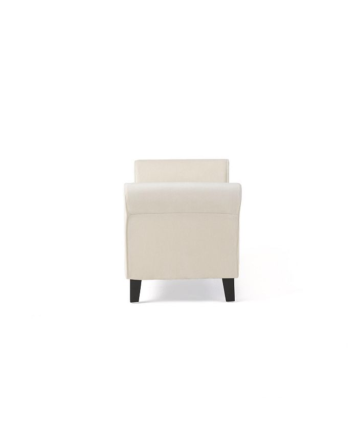 Noble House Keiko Contemporary Rolled Arm Storage Ottoman Bench - Macy's