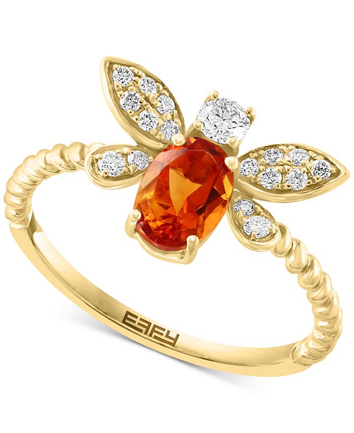 EFFY Collection EFFY® Citrine (5/8 ct. t.w.) & Diamond (1/4 ct. t.w ...