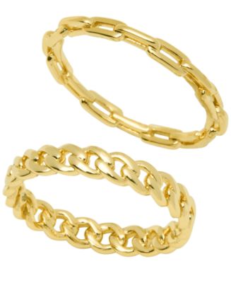 And Now This Women's Stack Chain Ring Set - Macy's