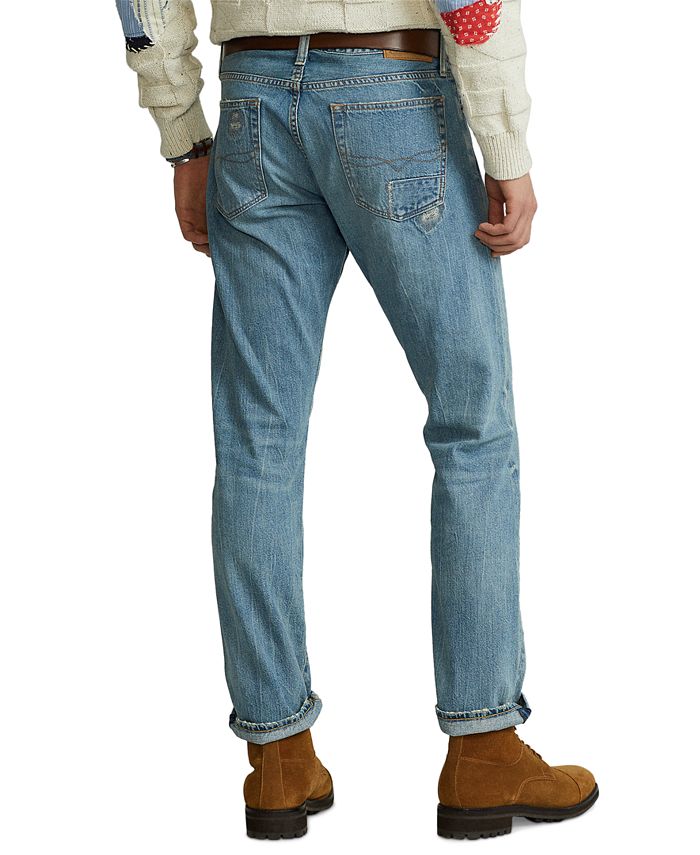 Polo Ralph Lauren Men's Varick Slim Straight Distressed Jeans - Macy's