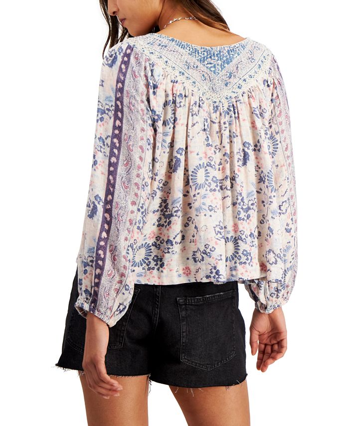 Lucky Brand Women's Embroidered Peasant Blouse - Macy's