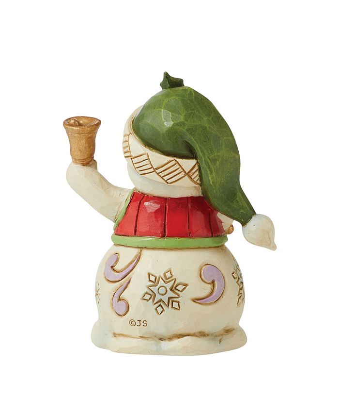 Jim Shore Mini Snowman with Bells Figurine - Macy's