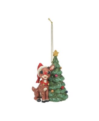 Rudolph Next to Tree Ornament - Macy's