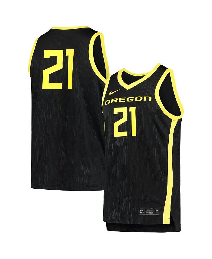Nike Men's #21 Black Oregon Ducks Team Replica Basketball Jersey - Macy's