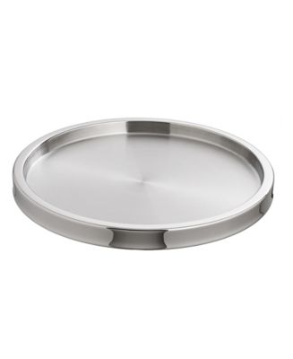 Collection Luxe 14" Two Tone Stainless Round Tray - Macy's