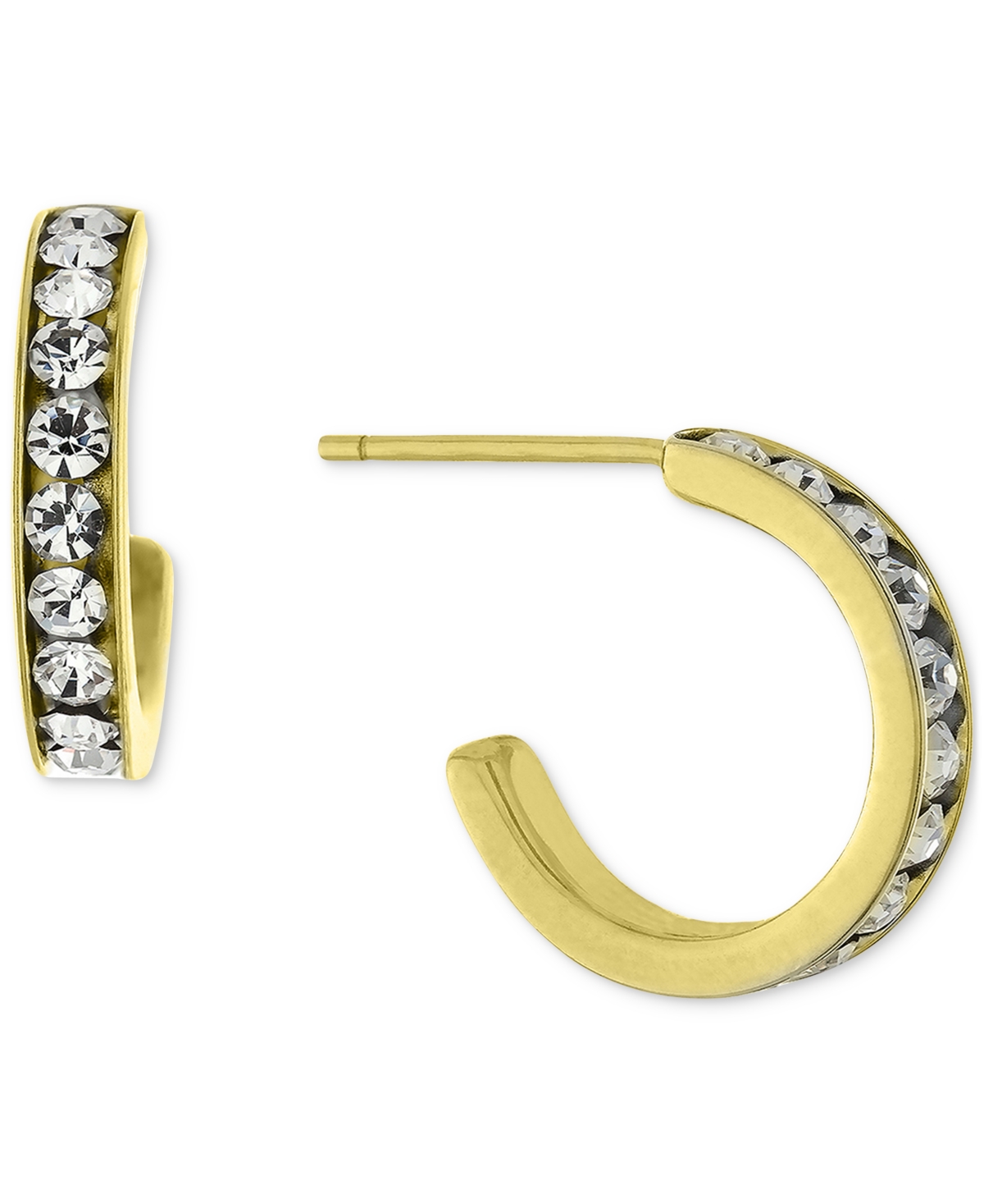 Click here for Giani Bernini Crystal Small Hoop Earrings in 18k G... prices
