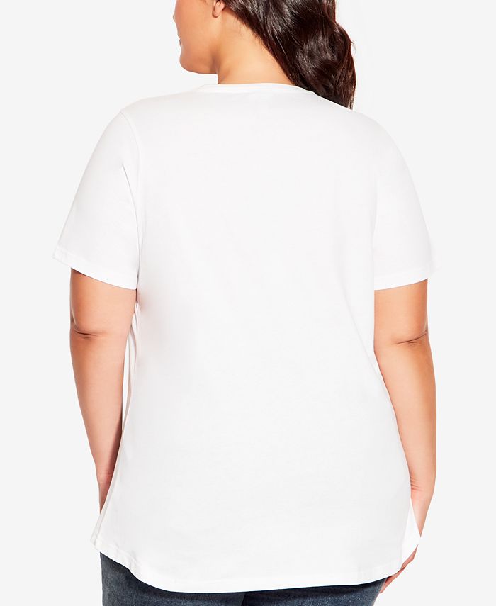 Avenue Plus Size Graphic Print Top & Reviews - Tops - Plus Sizes - Macy's
