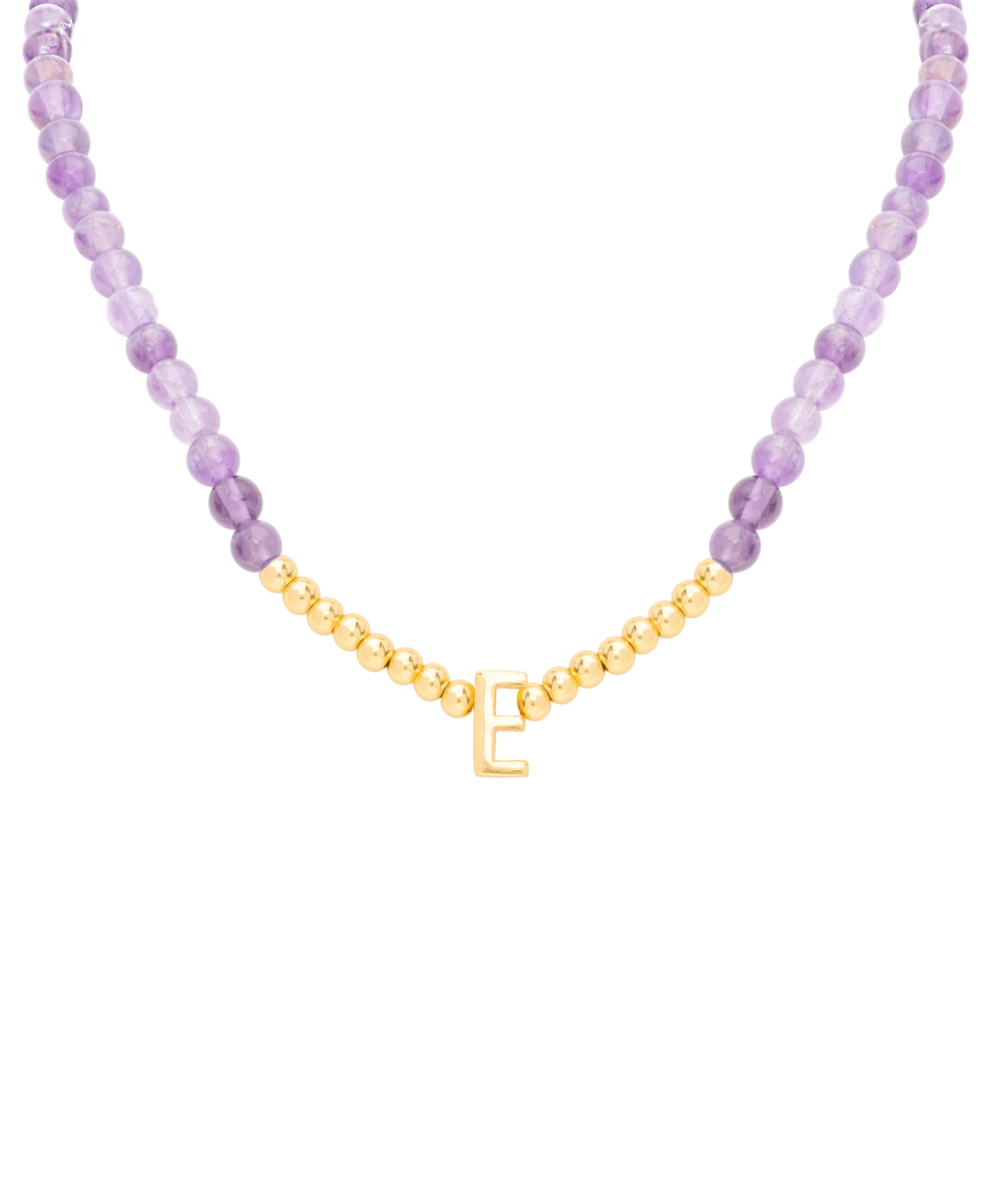 Click here for Amethyst Bead Initial 18 Pendant Necklace (63-5/8... prices