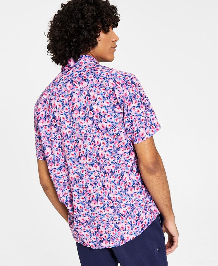 Society of Threads Men's Slim-Fit Performance Stretch Floral Print ...