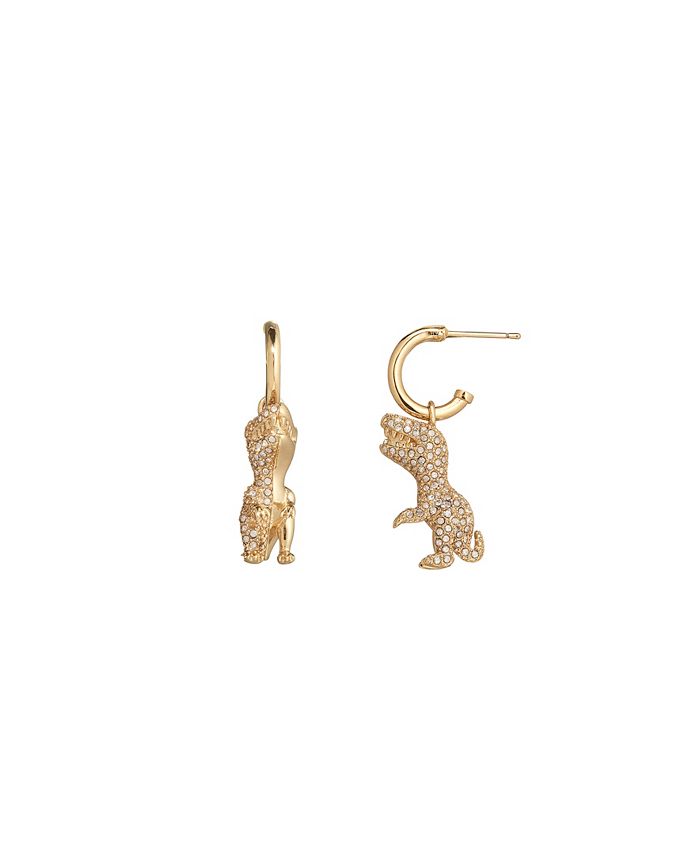 COACH Rexy Charm Huggie Earrings - Macy's