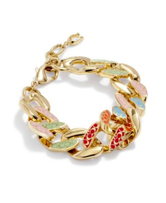 COACH Quilted C-Link Bracelet - Macy's