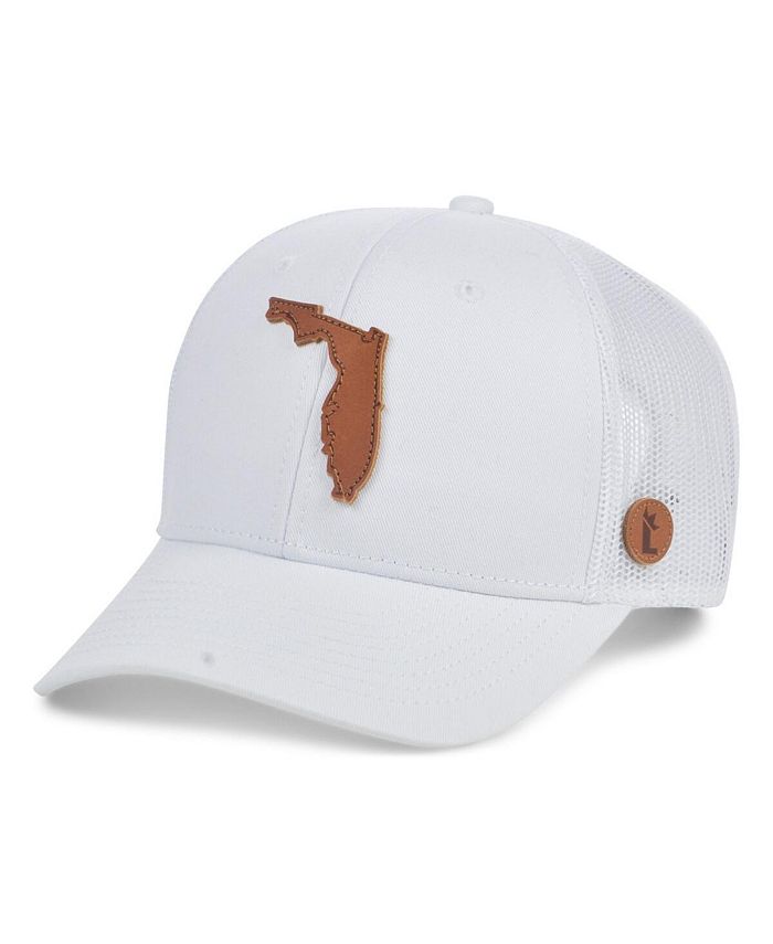 Local Crowns Men's White Florida Statement Trucker Snapback Adjustable ...