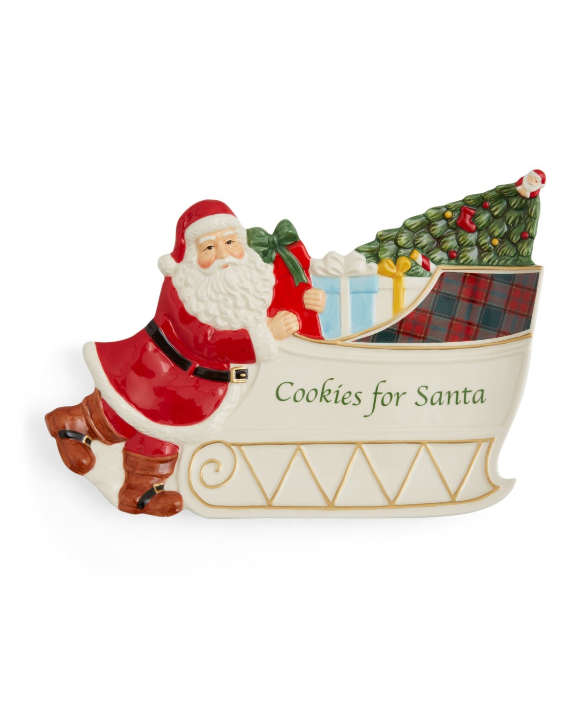 Click here for Christmas Tree Santa Sleigh Cookies for Santa Plat... prices
