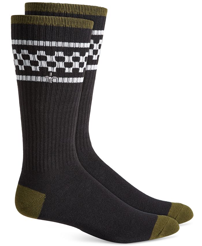 Sun + Stone Men's Black & White Checker Socks - Macy's
